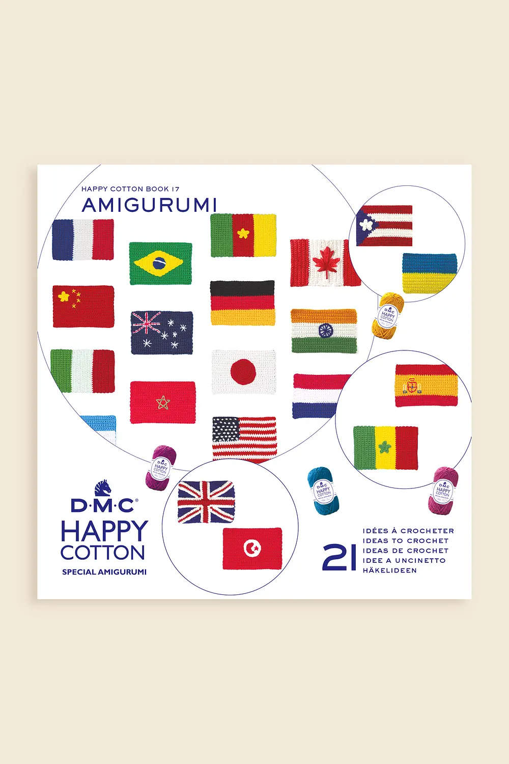 Happy Cotton Book 17, Flags Amigurumi Crochet Patterns - DMC