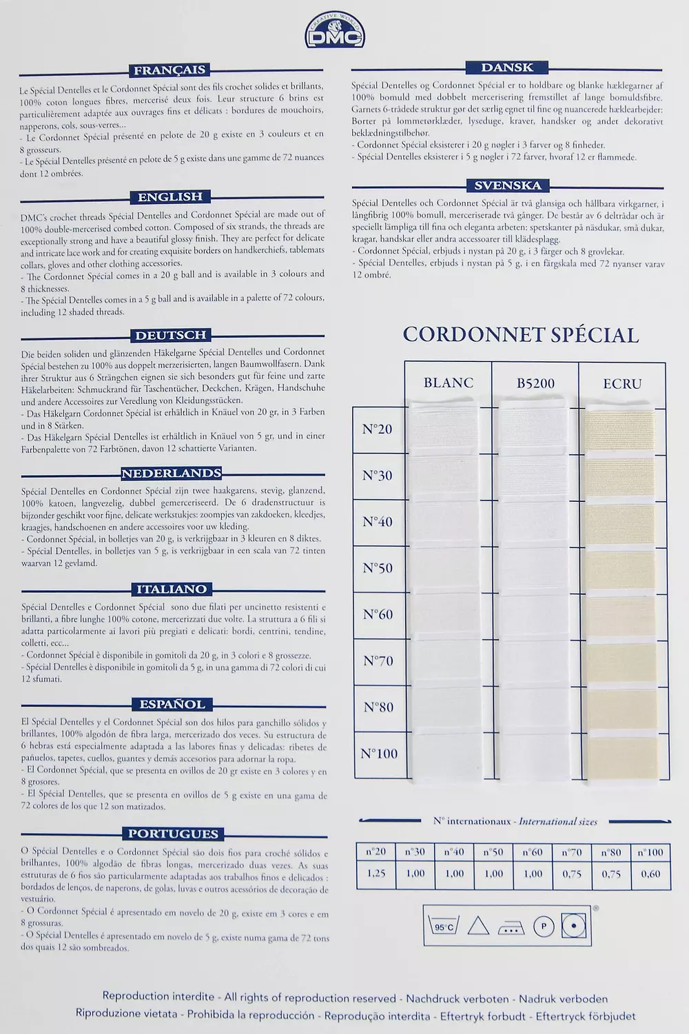 色見本帳[コルドネスペシャル / スペシャルダンテル] - DMC
