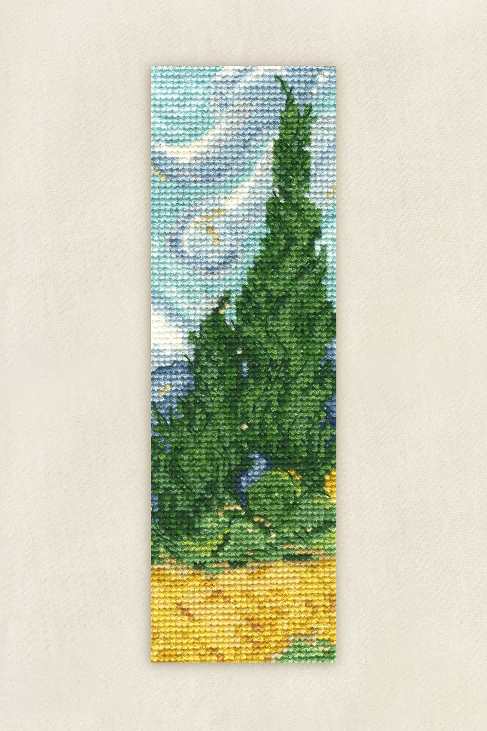 Wheatfield With Cypresses Bookmark Kit - DMC