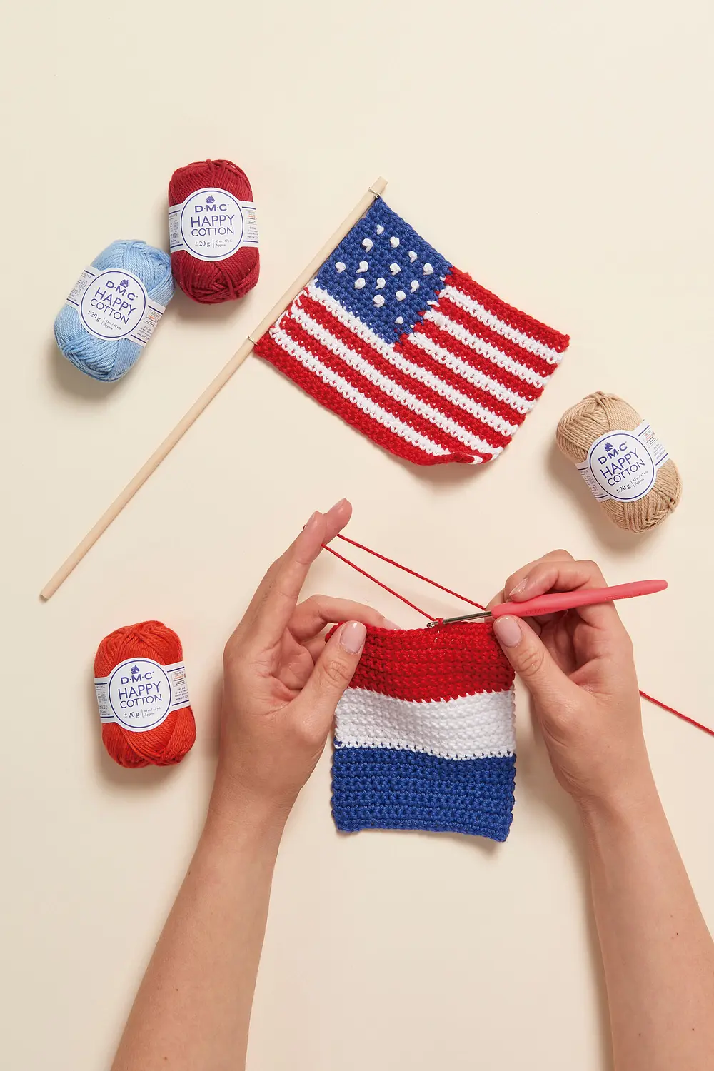 Happy Cotton Book 17, Flags Amigurumi Crochet Patterns - DMC