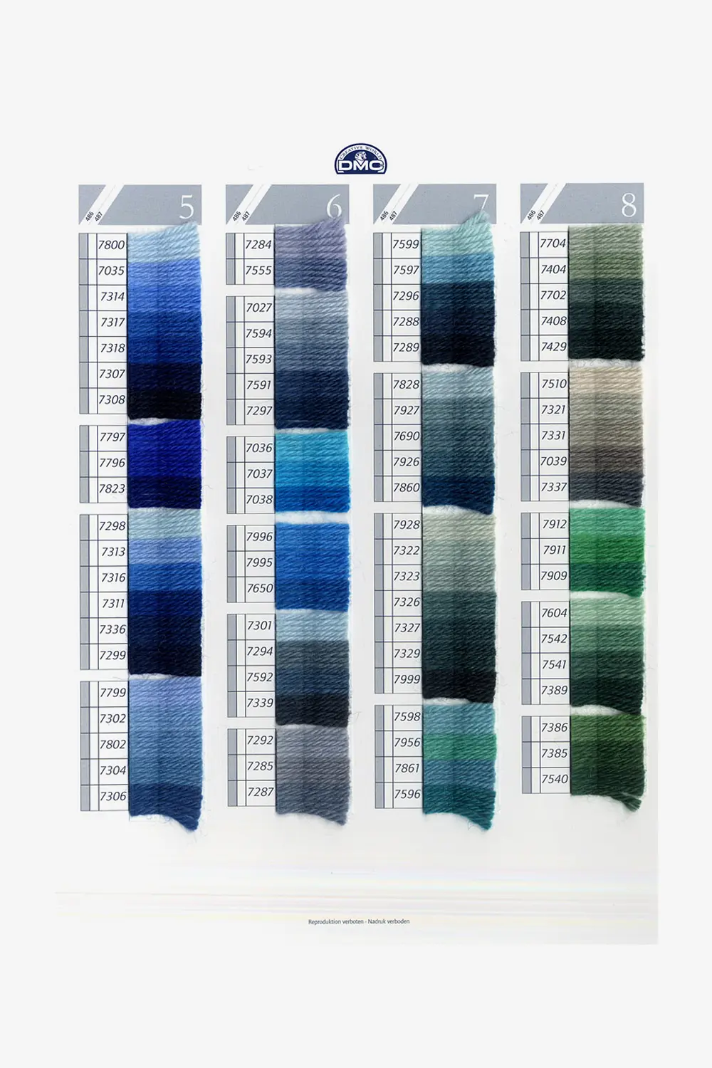 DMC Tapestry Wool Color Card - DMC