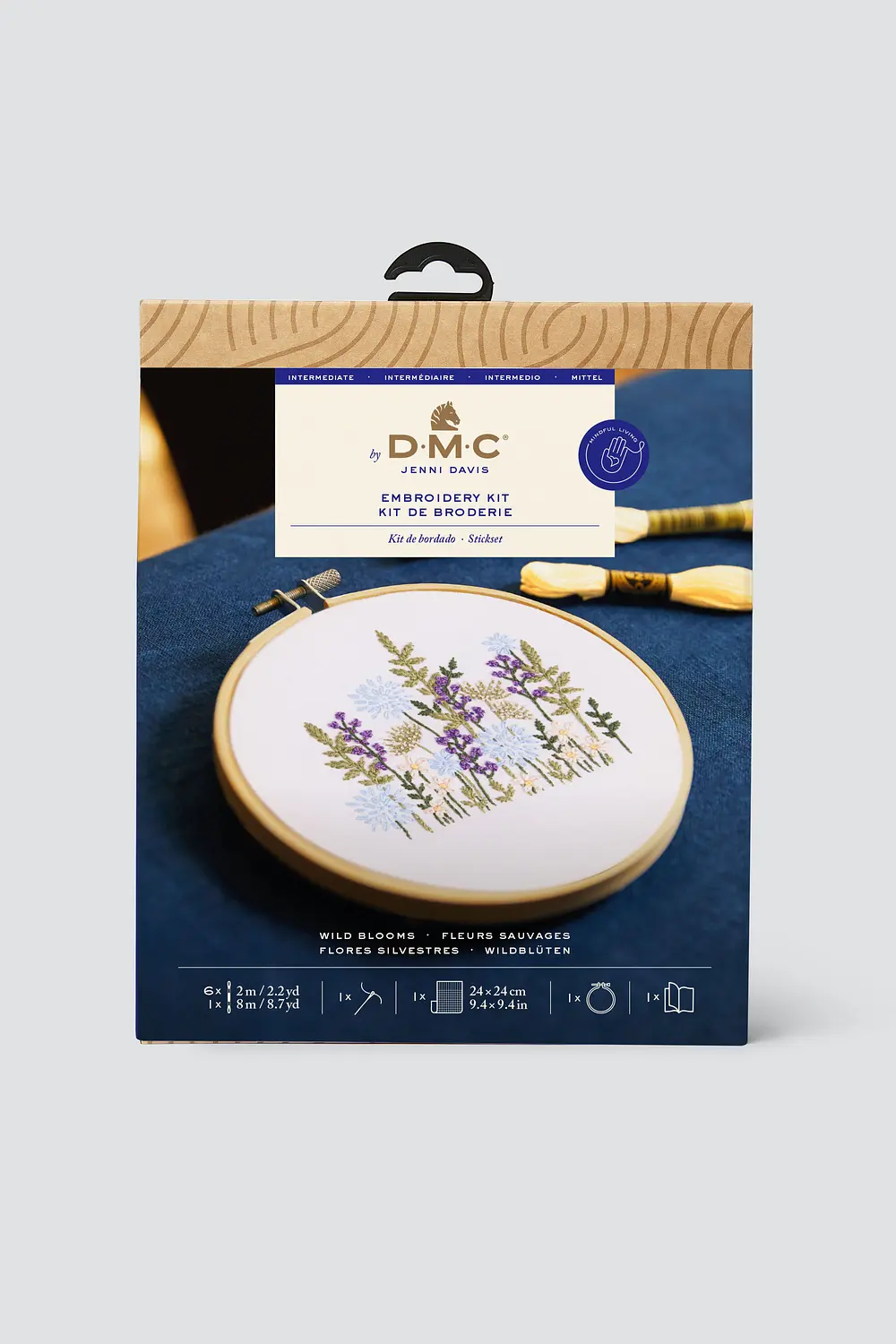 Wild Blooms by Jenni Davis Intermediate Embroidery Kit - DMC