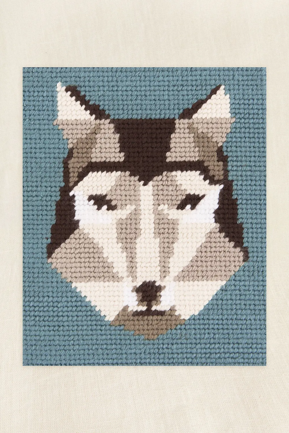 Geo Wolf by Quail Studio Easy Tapestry & Needlepoint Kit - DMC