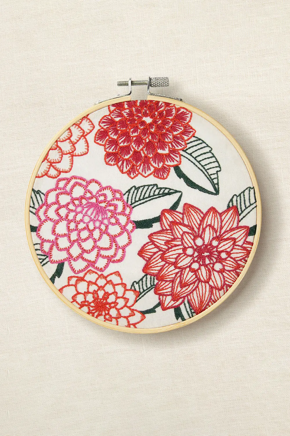 Dahlias by Marie-Dominique Procureur Easy Embroidery Kit - DMC