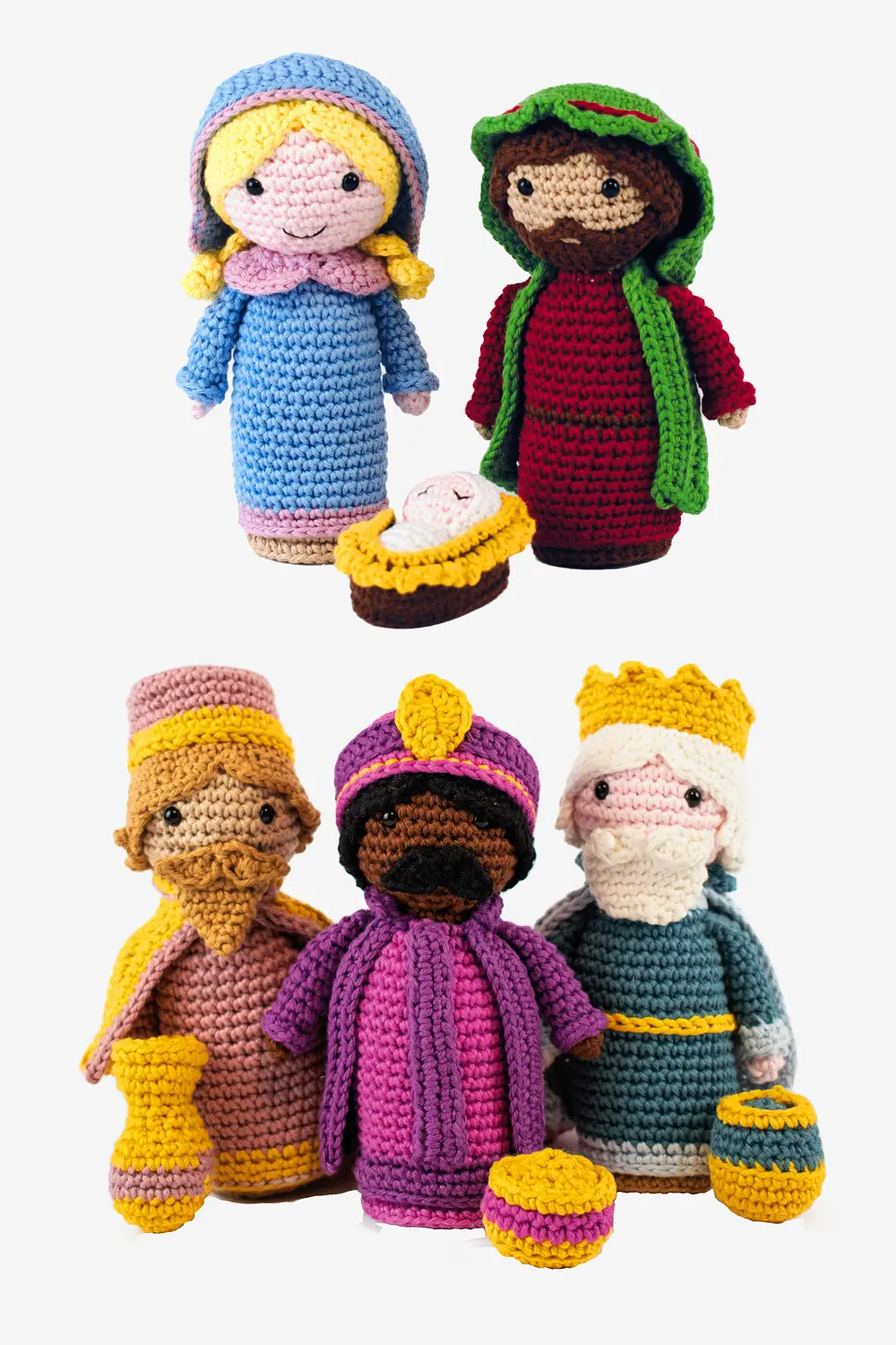 Happy Cotton/Chenille Book 16, Nativity Amigurumi Crochet Patterns - DMC