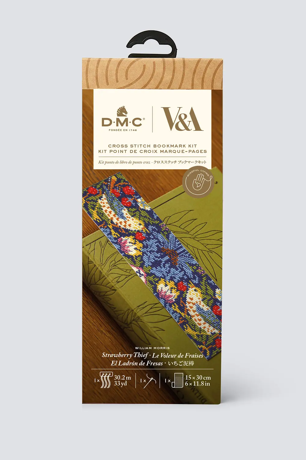 Strawberry Thief by William Morris, V&A Advanced Bookmark Cross Stitch ...