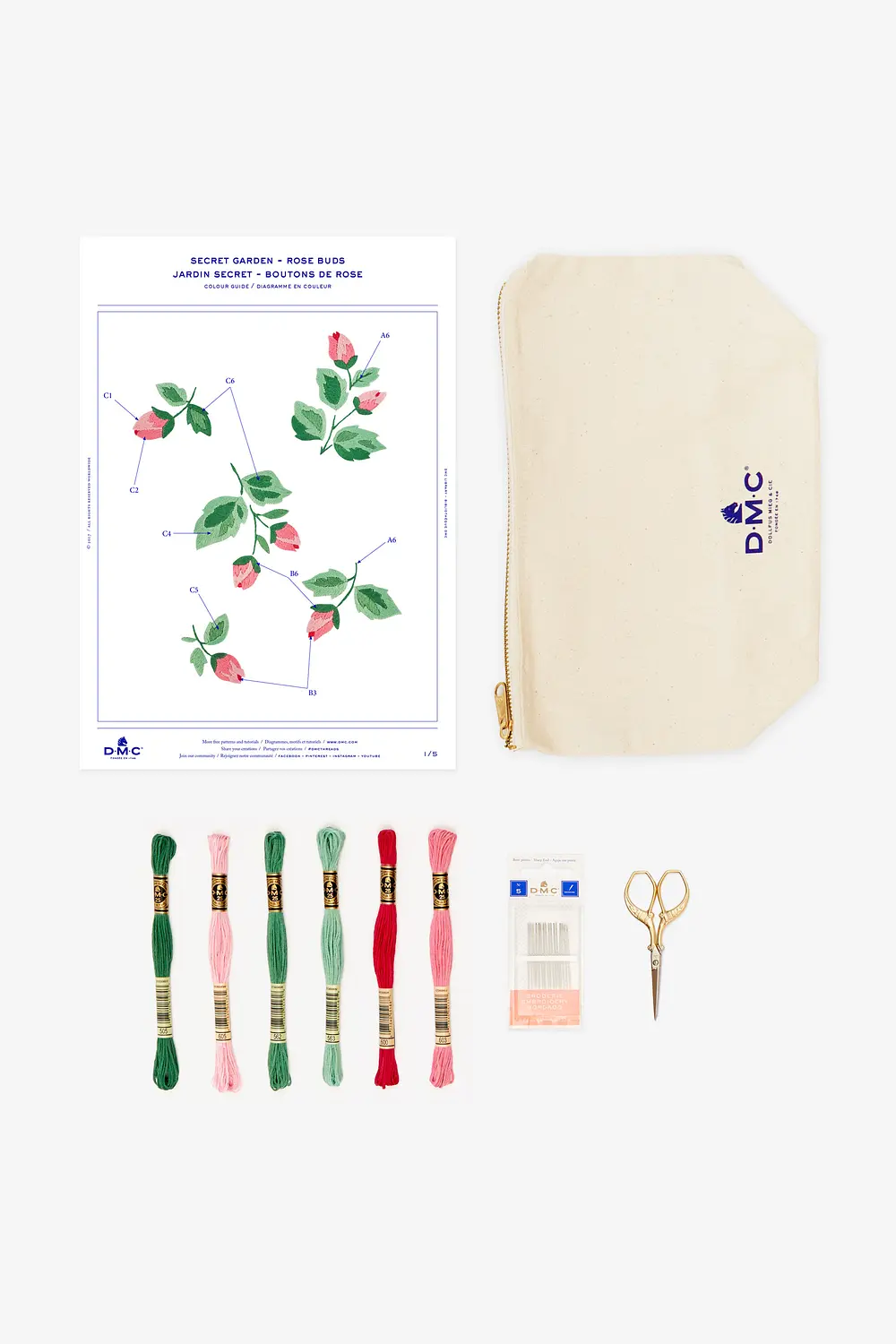 Rose Buds Pouch Bag - DMC