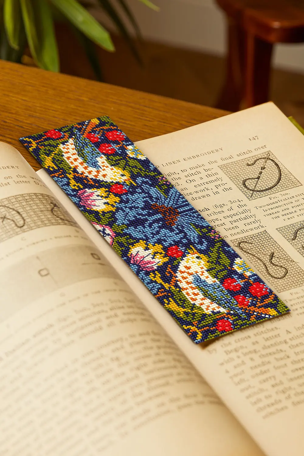 Strawberry Thief by William Morris, V&A Advanced Bookmark Cross Stitch ...