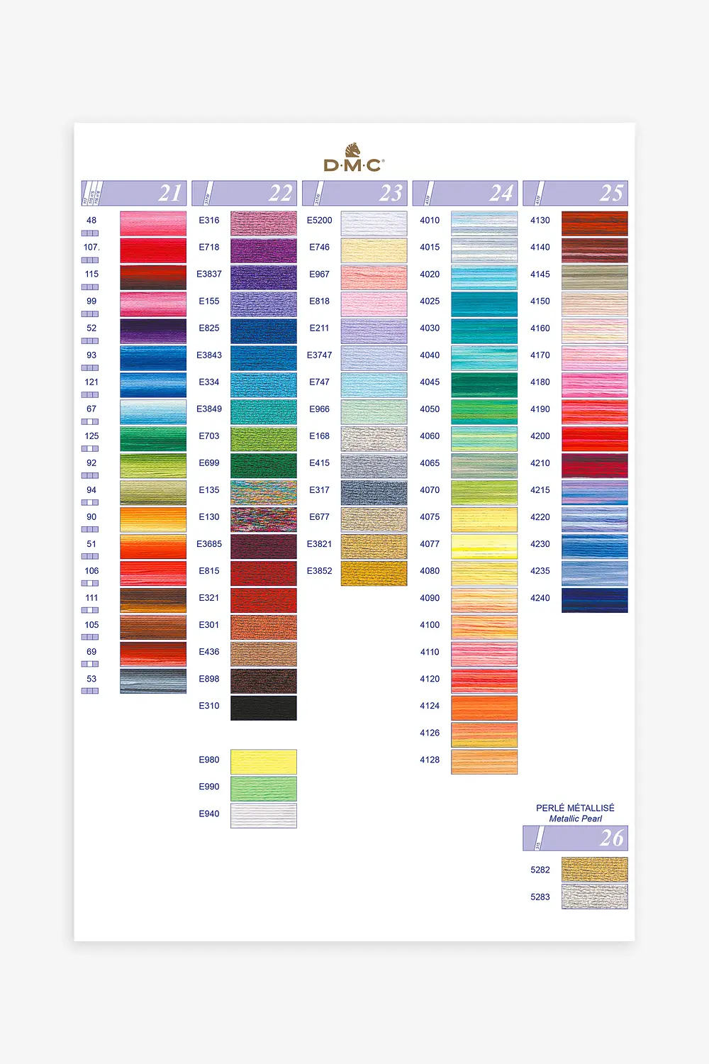 Nuancier imprimé Broderie - DMC