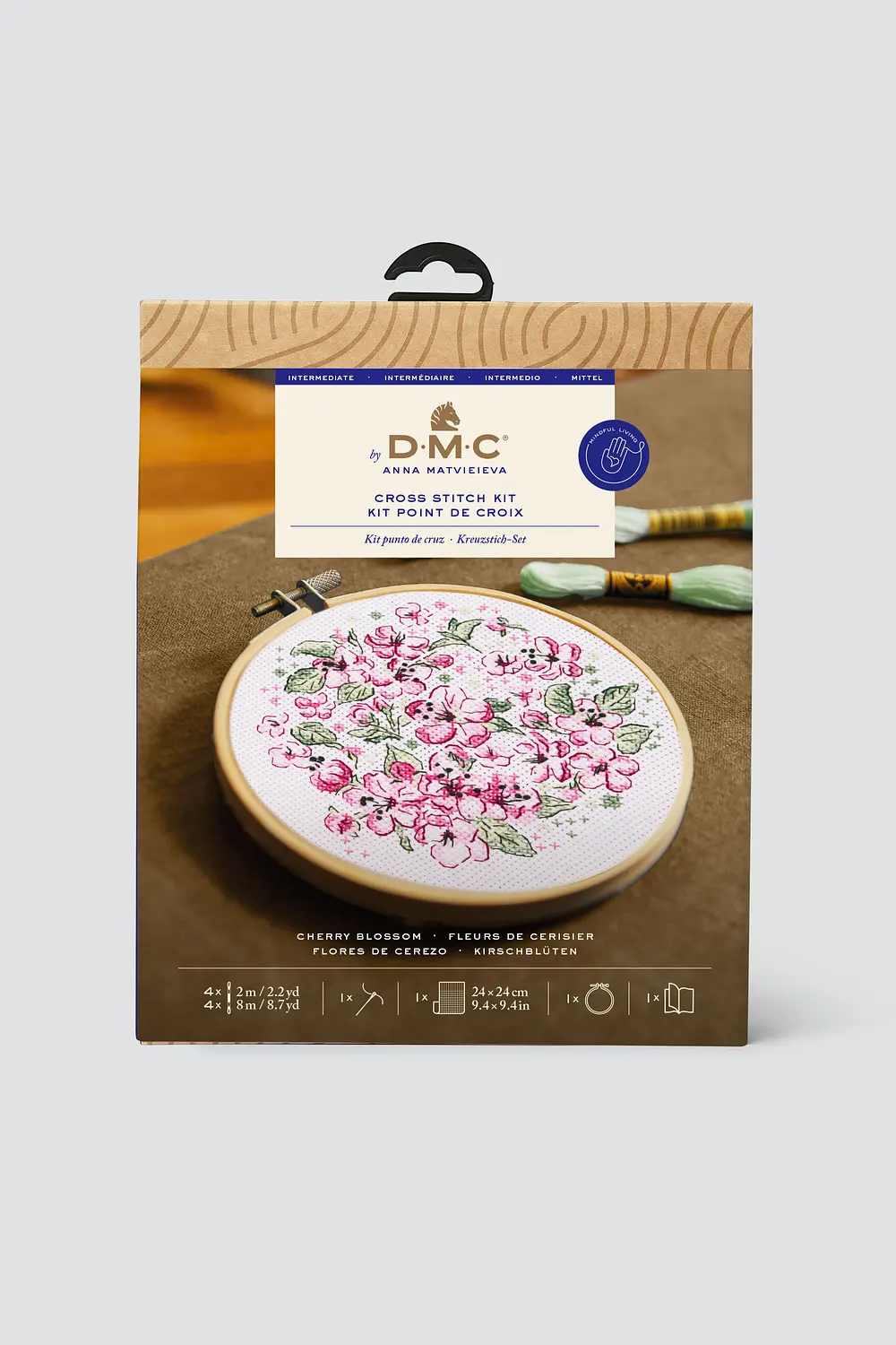 Cherry Blossom by Anna Matvieieva Intermediate Cross Stitch Kit - DMC