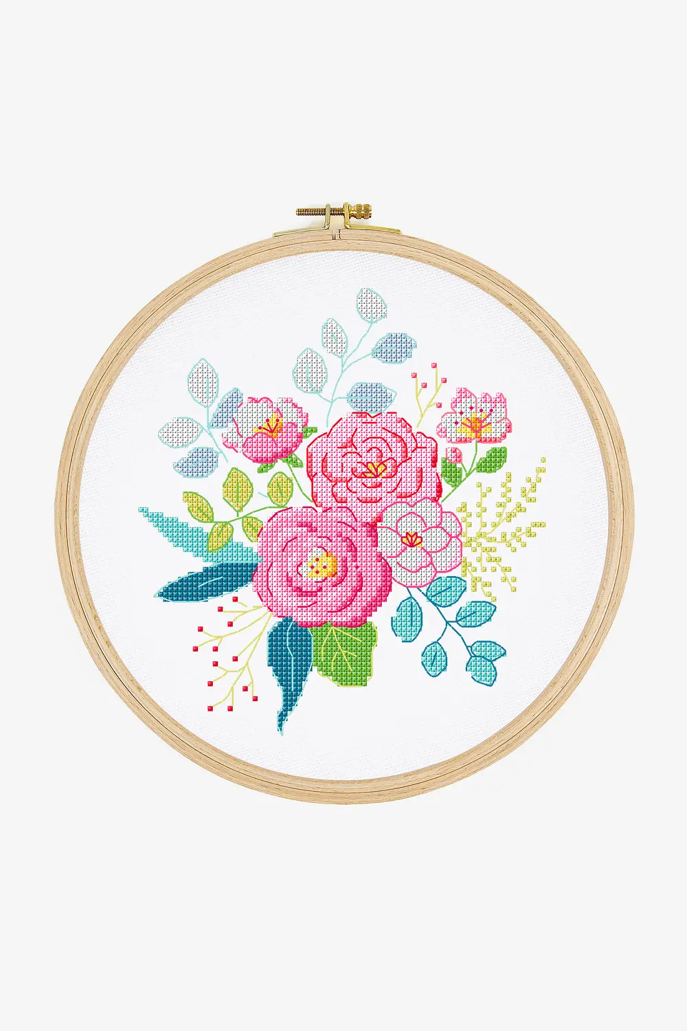 BOUQUET DE ROSES A BRODER - DMC