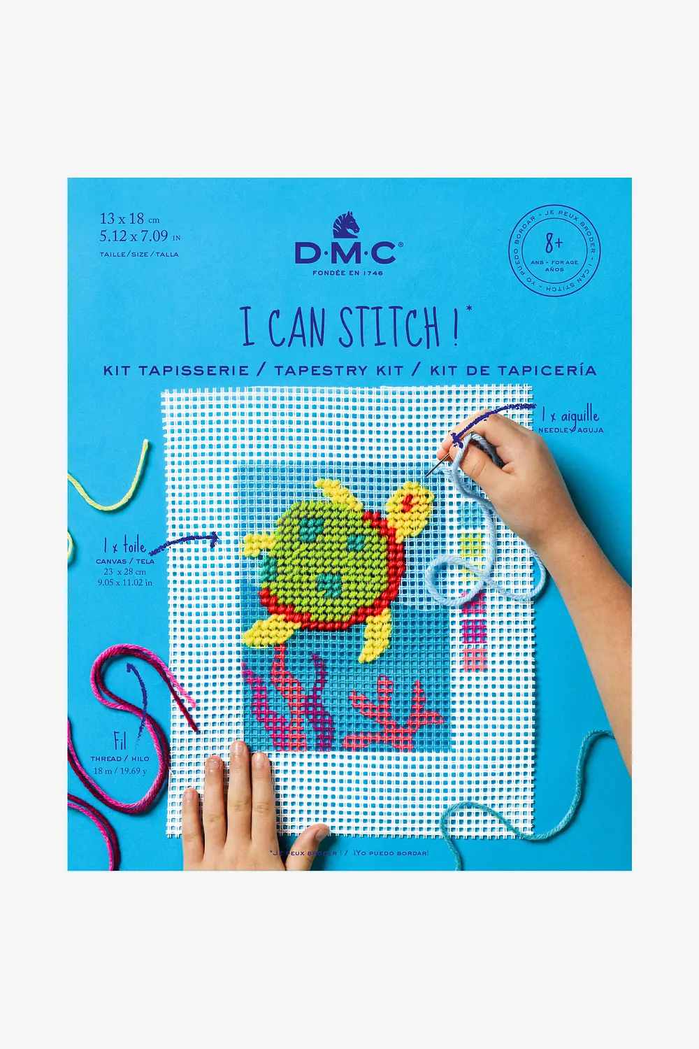 Kit canevas gros trous tortue - DMC