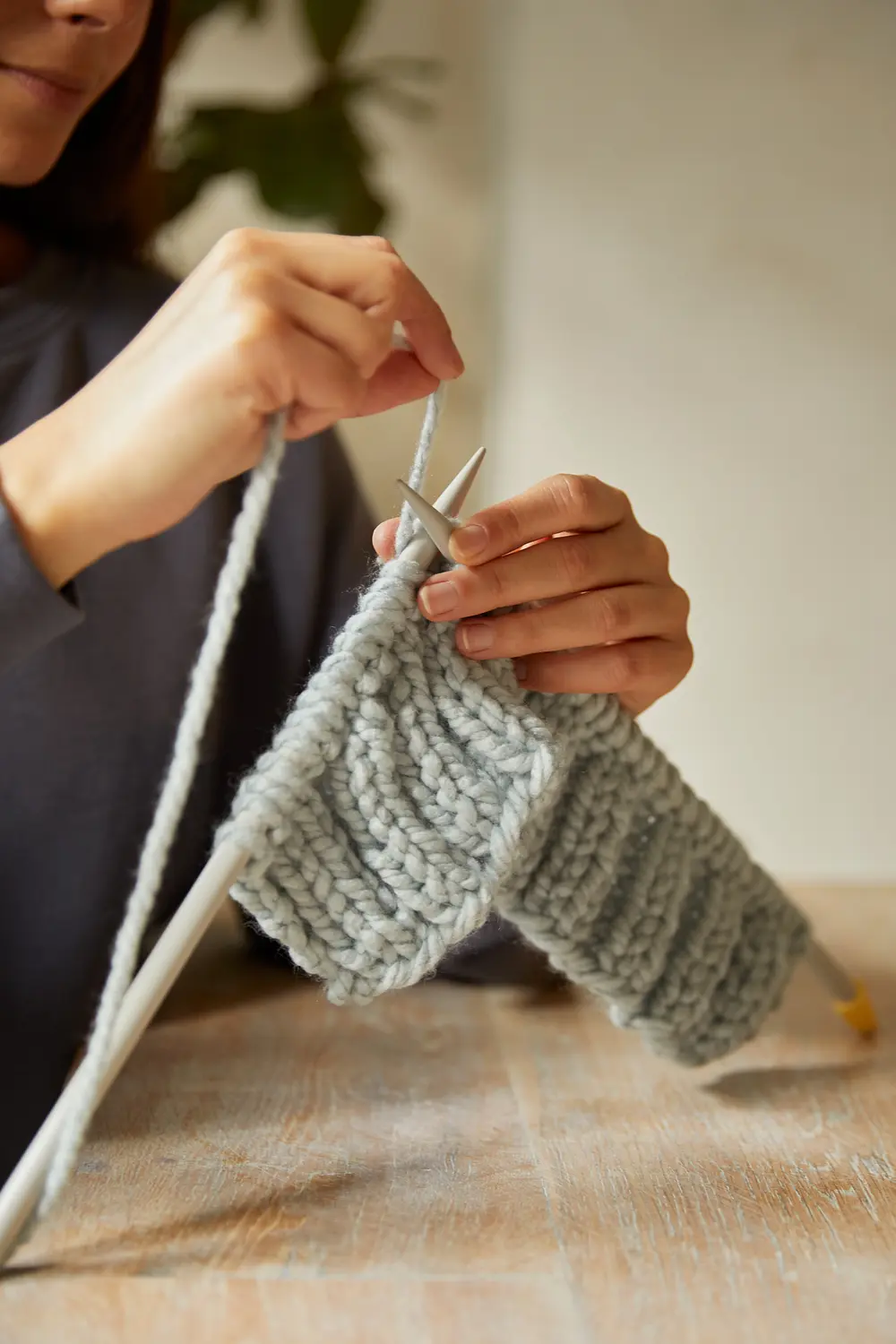 The Rhythm Rib Hat & Mitts Knitting Kit - DMC