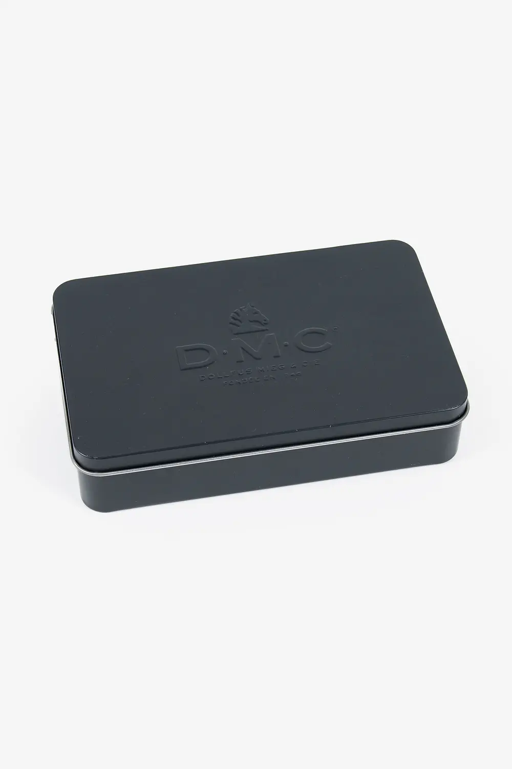 Metal box containing 24 skeins of Six Strand Embroidery Thread - DMC