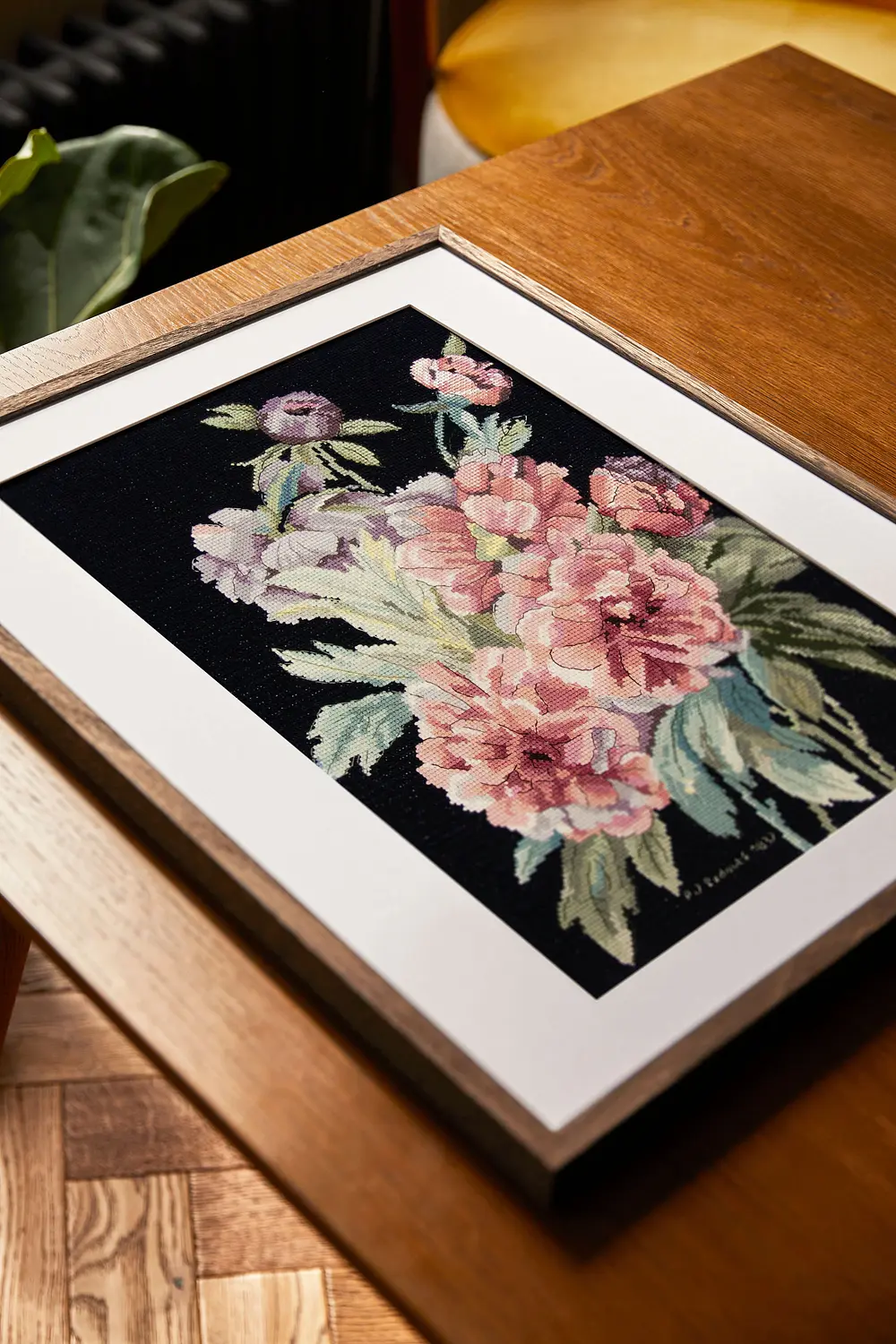 Peony Branches by P.J Redouté, Le Louvre, Advanced Cross Stitch Kit - DMC