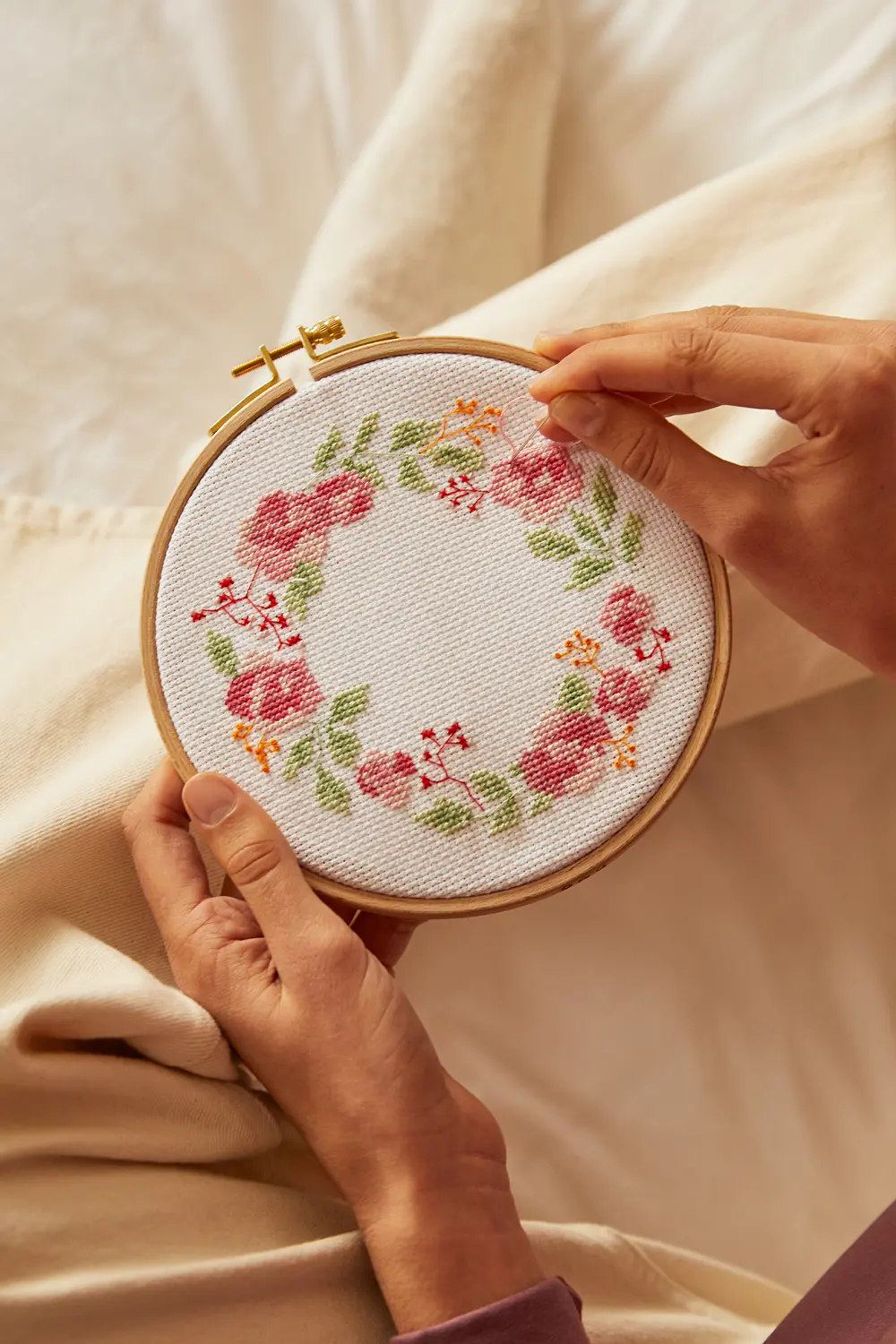 Duo Kit point de croix - Fragrance de rose - DMC